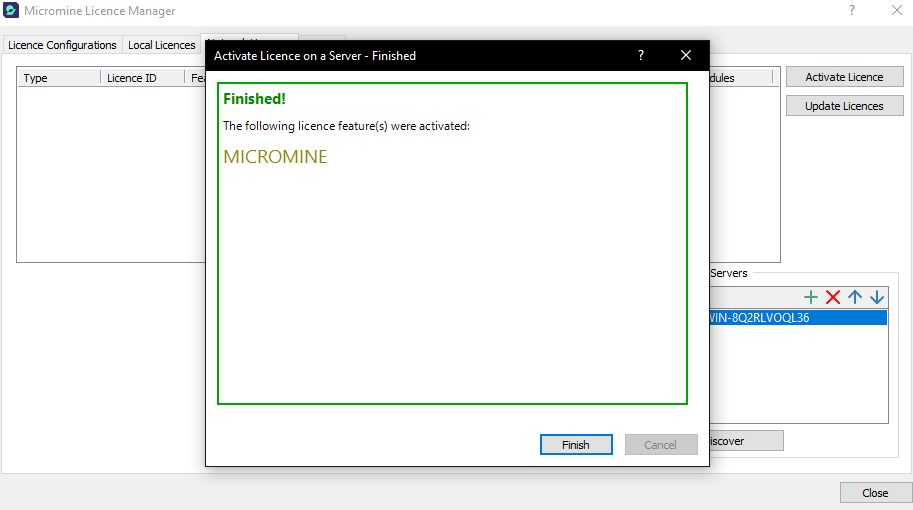 Failed To Connect To All Addresses Network Licence Micromine Origin