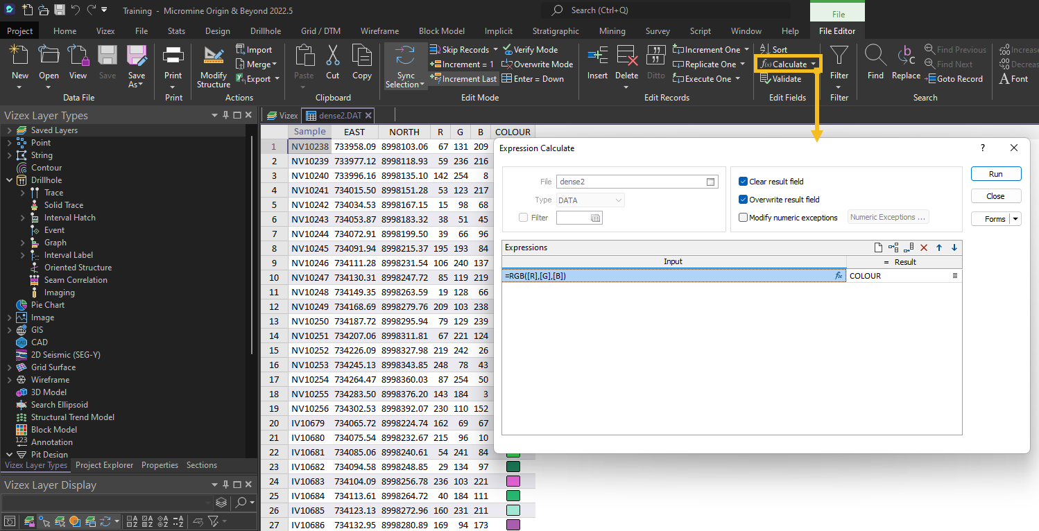 Adding RGB Colour to Point Data – Origin & Beyond Quick Articles
