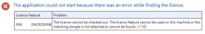 The Licence Feature Cannot Be Used On This Machine Or The Matching