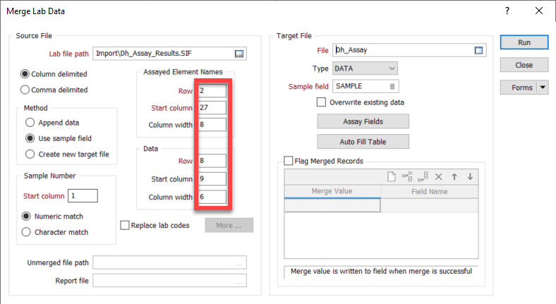 Merging Lab Data Into An Assay File Micromine Origin And Beyond