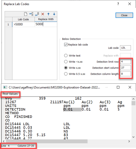 Merging Lab Data Into An Assay File – Micromine Origin and Beyond