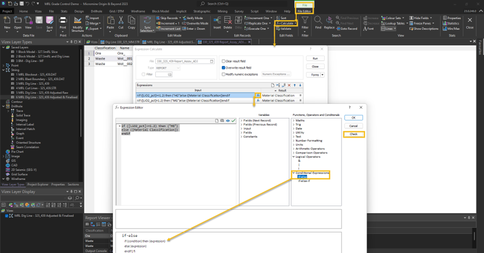 Create Dig Lines Bulk Mining Grade Control And Dig Line Reporting