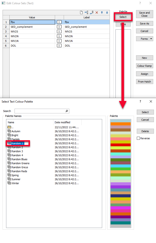 Adding A Random Colour Set To A Wireframe Set Micromine Origin And Beyond