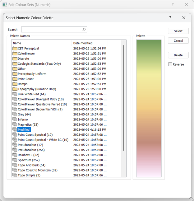 Importing Color Schemes From Other Software Into Micromine Micromine Origin And Beyond