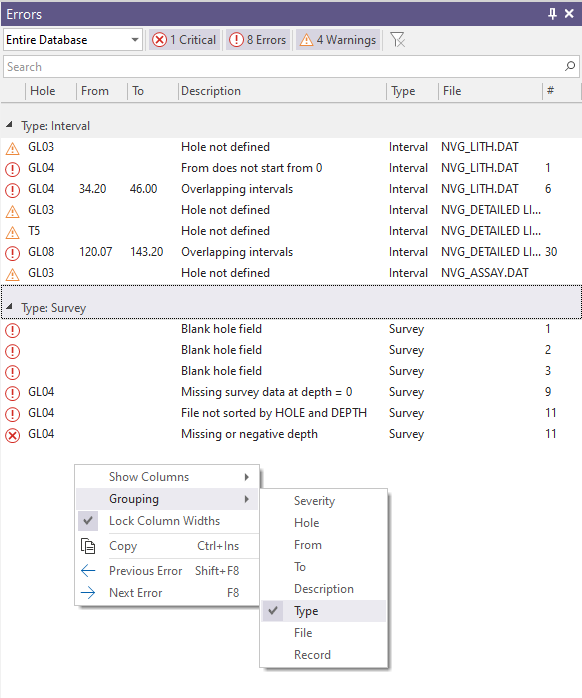 Drillhole Validation – Micromine Origin and Beyond