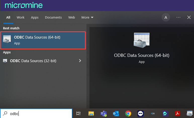 Importing Data Via Odbc Micromine Origin And Beyond