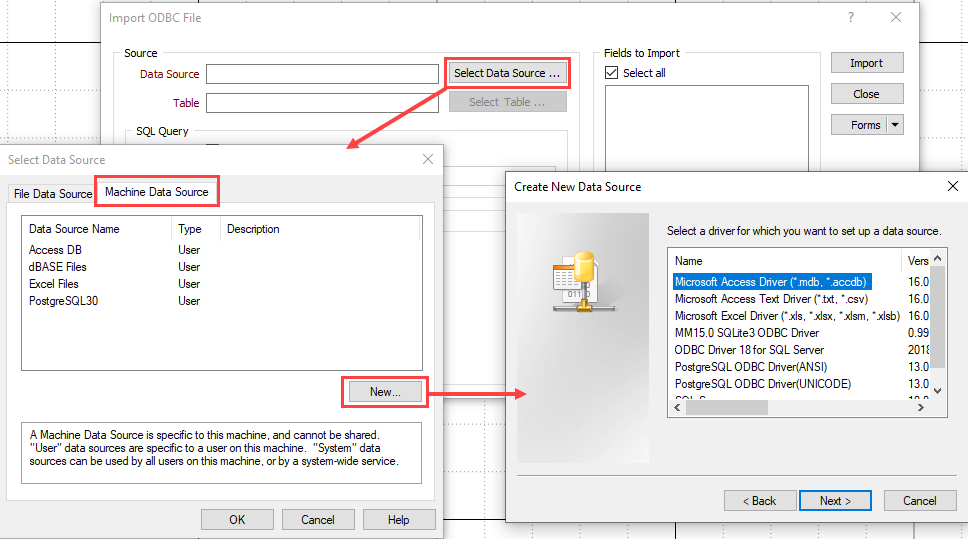 Importing Data Via Odbc Micromine Origin And Beyond