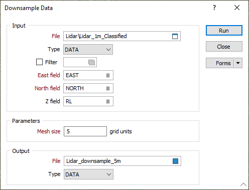 Downsampling LiDAR Data – Micromine Origin and Beyond
