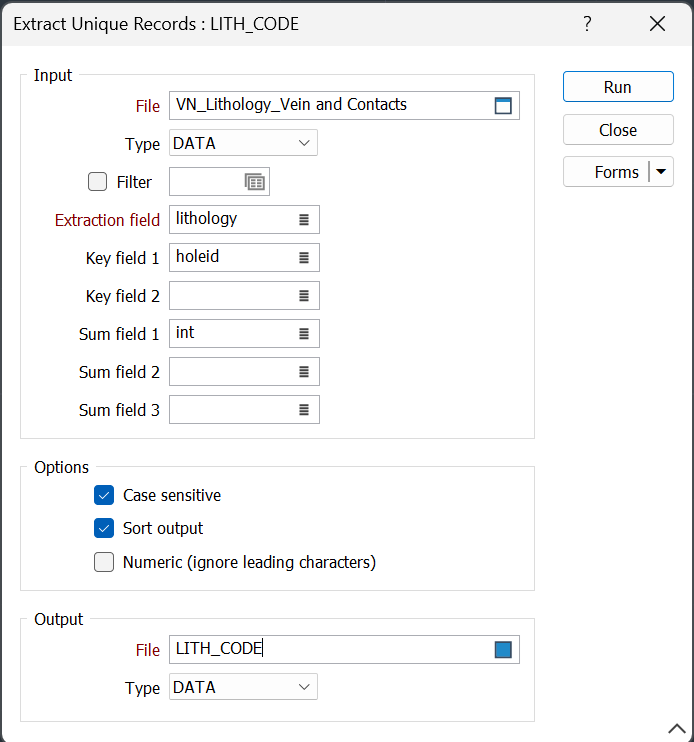 How To Using The Extract Unique Tool Micromine Origin And Beyond
