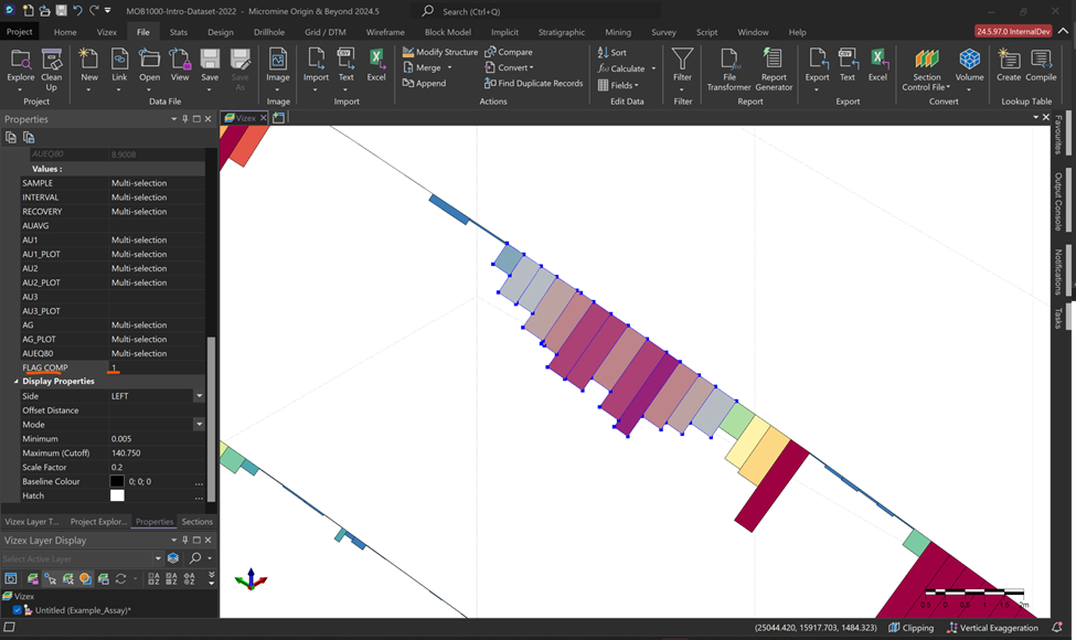 Create Dynamic Composites On Vizex Micromine Origin And Beyond