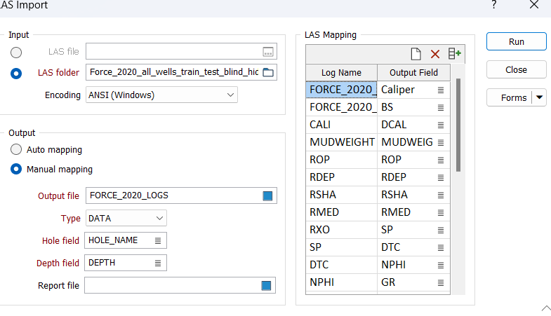 Importing And Configuring Las Data Micromine Origin And Beyond