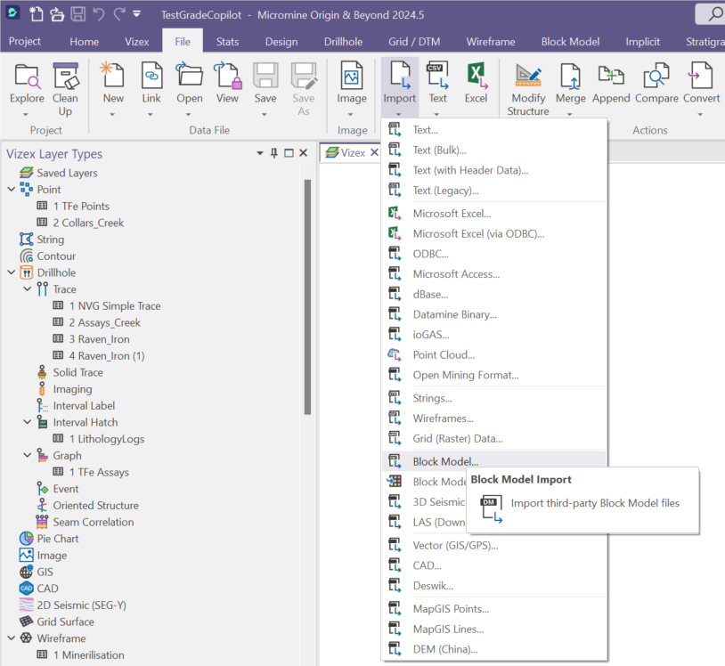 How to Calculate Grade Tonnage for Third Party Block without Wireframes ...
