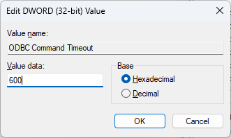 ODBC Connection Timeout. – Micromine Origin and Beyond