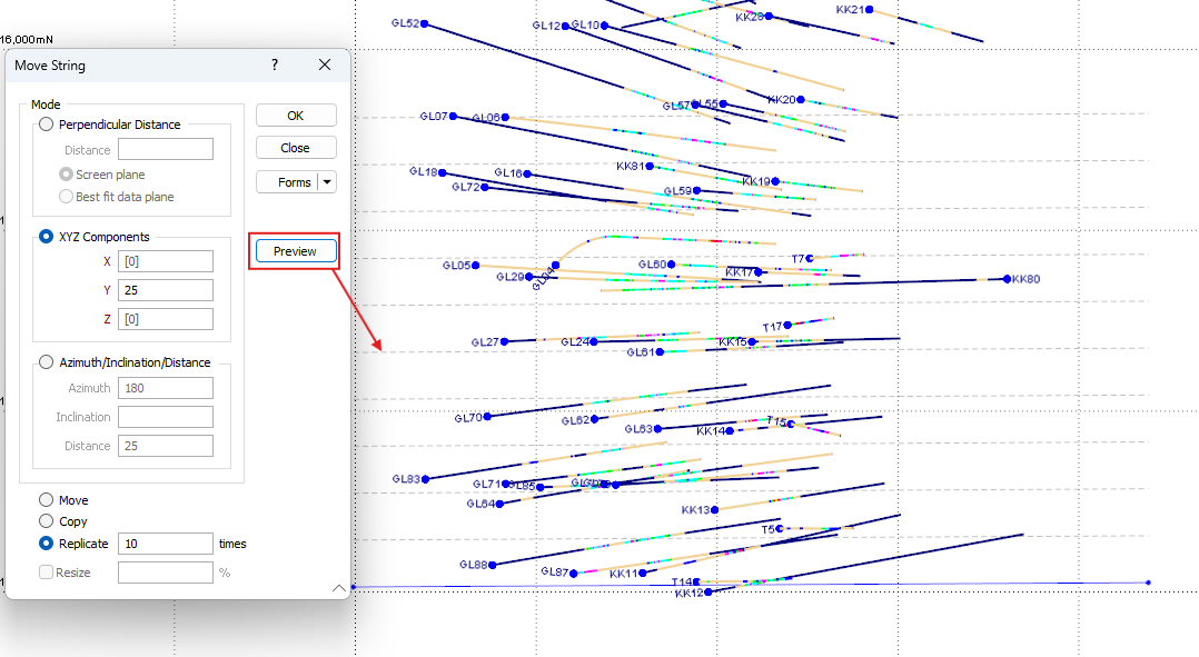 How to create a section control file from strings for plotting in Micromine – Micromine Origin ...