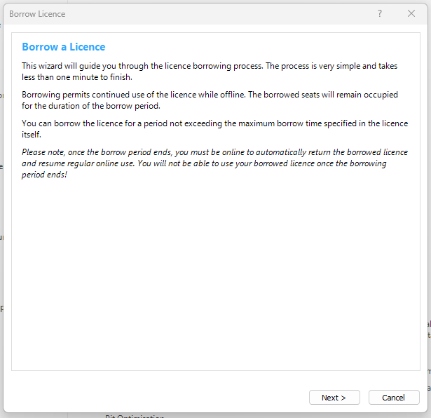 How to borrow NEW Micromine Origin & Beyond Cloud licence – Micromine Origin and Beyond