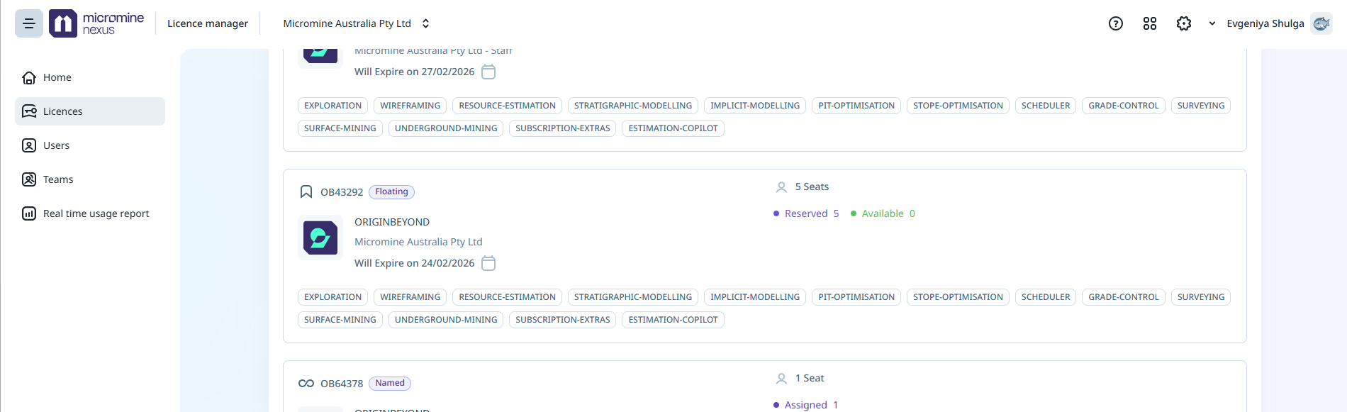 How to reserve a seat for a specific user on a floating licence. – Origin & Beyond Quick Articles