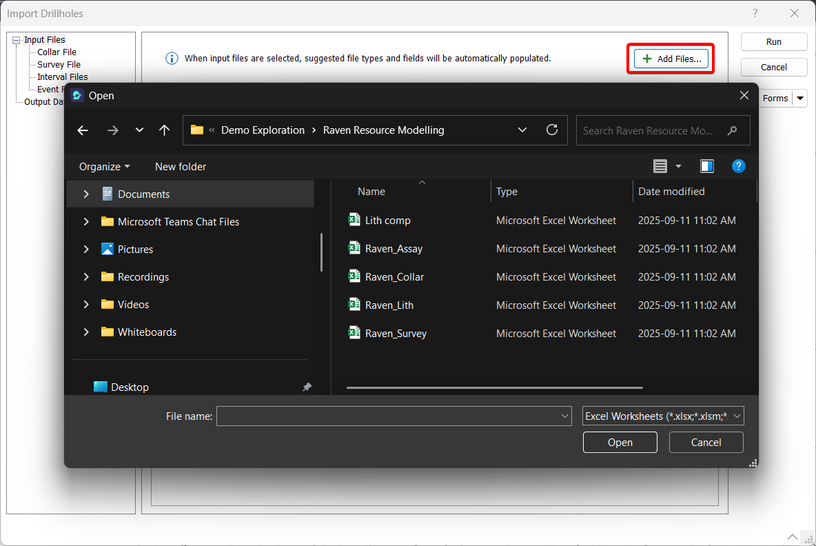 Creating Drillhole Database Files Directly From Csv And Excel Files Micromine Origin And Beyond