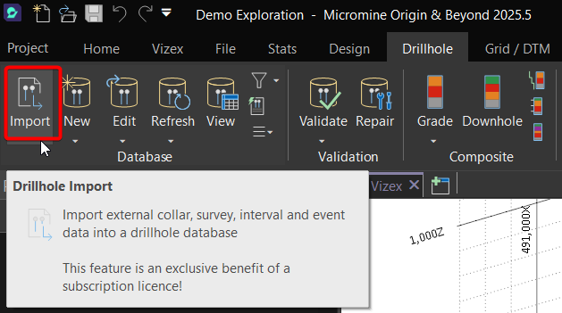 Creating Drillhole Database Files Directly From Csv And Excel Files Micromine Origin And Beyond